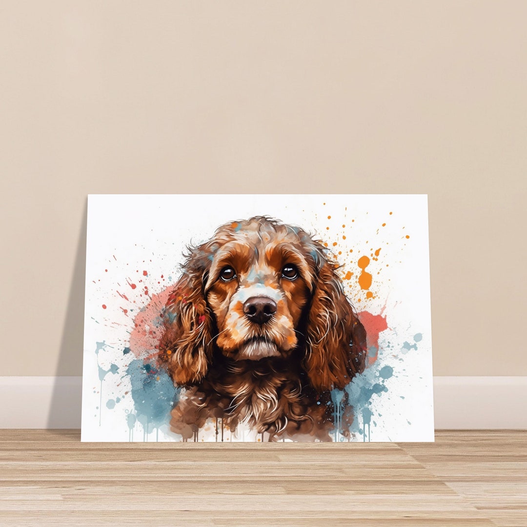 Watercolour Cavapoo Poster Print. Unframed Abstract Colourful Dog Art ...