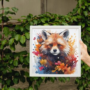 Watercolor Red Panda Poster Print Abstract Painting Gift for Mom, Dad ...