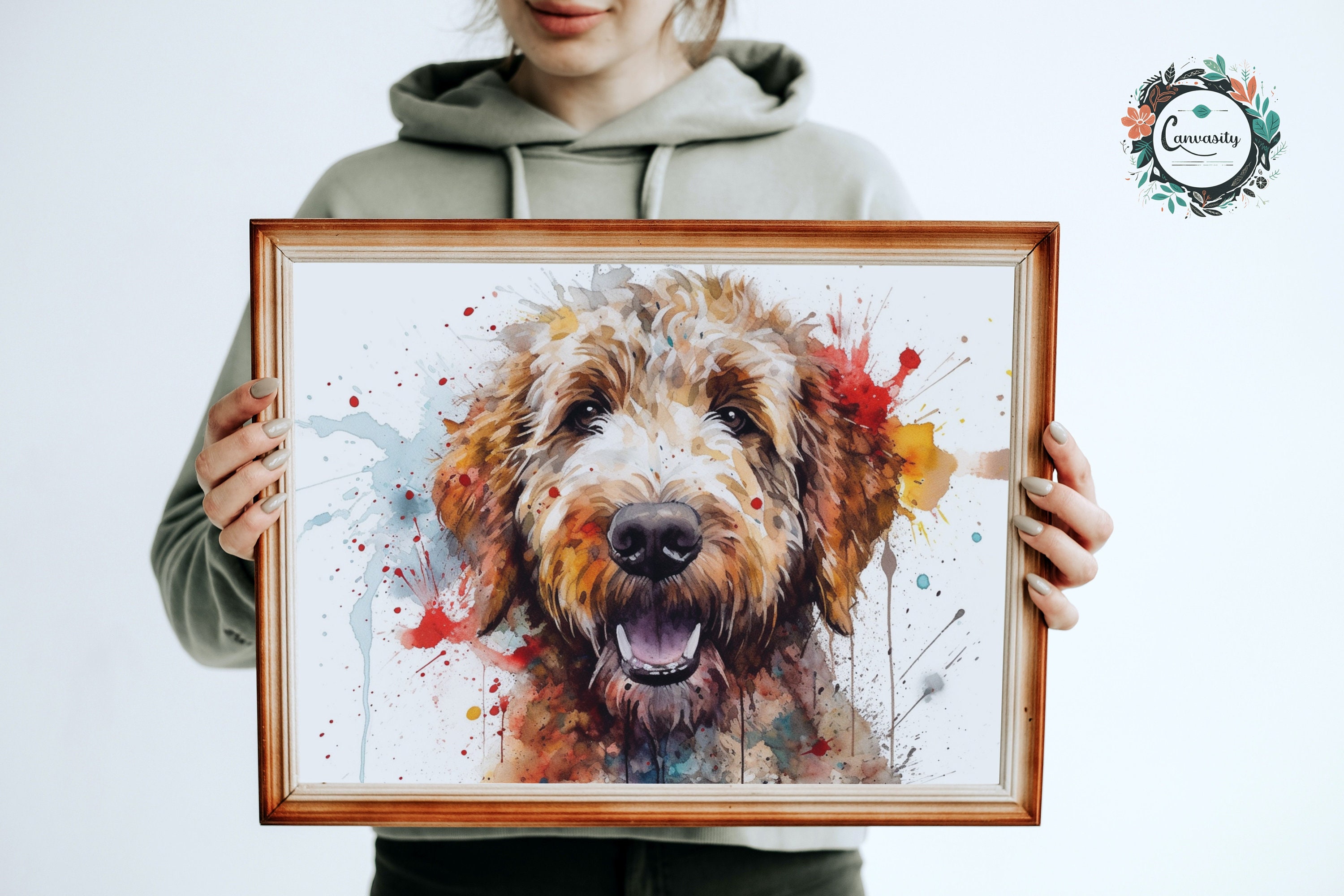 Goldendoodle / Red Labradoodle Poster Print. Watercolor Painting Gift ...