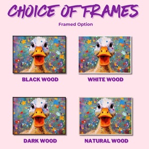 Quacking Duck Canvas or Framed / Unframed Poster Print. Funny Art ...