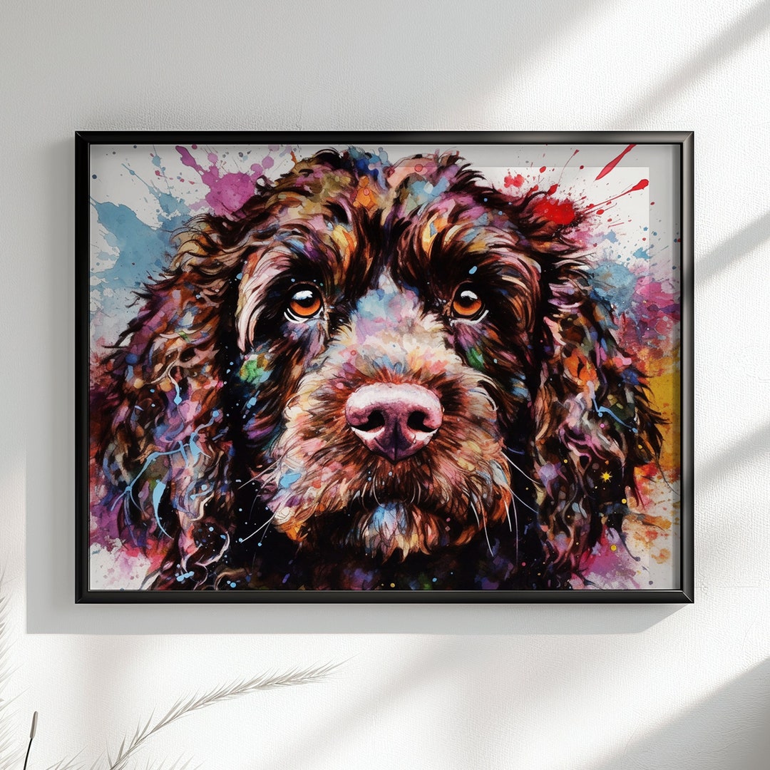 Chocolate Cockapoo Poster Print. Watercolour Dog Art & Prints Gift ...