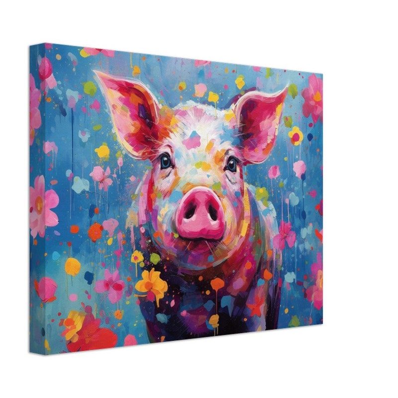 Pig Canvas - Etsy