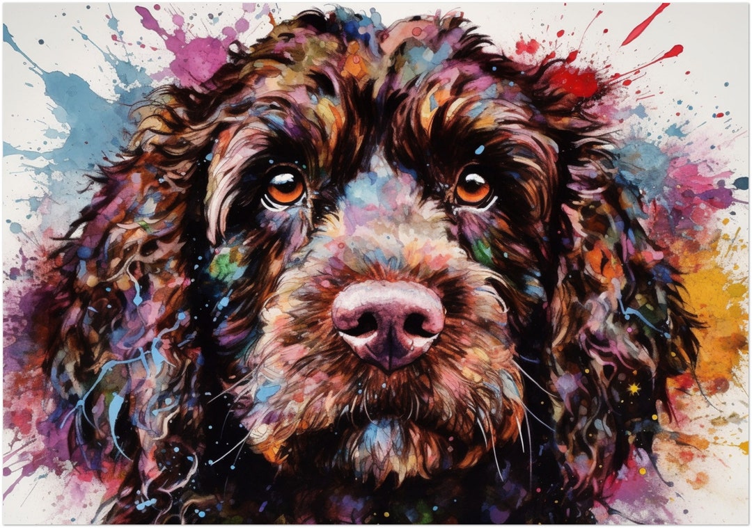 Chocolate Cockapoo Poster Print. Watercolour Dog Art & Prints Gift ...