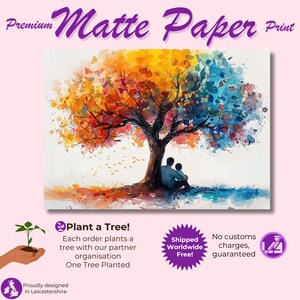 Tree of Life Father Son Poster Print. Dad & Child Memory, Wall Decor ...