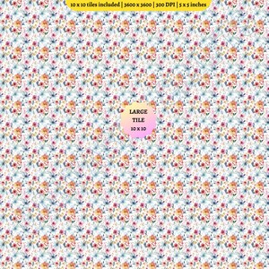 Watercolor Floral Seamless Digital Paper | Summer Flower Patterns ...