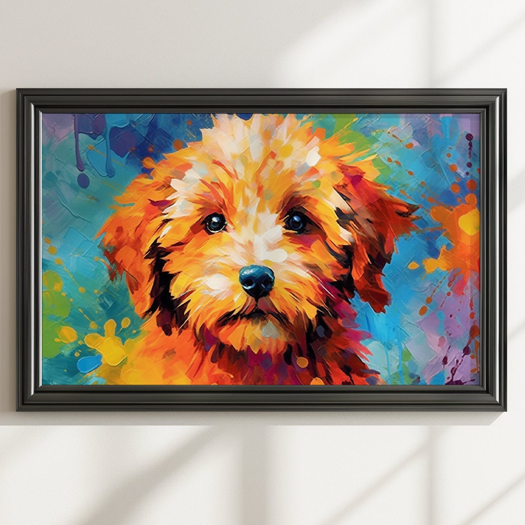 Goldendoodle Puppy Poster Print. Watercolor Labradoodle Pup, Nursery ...