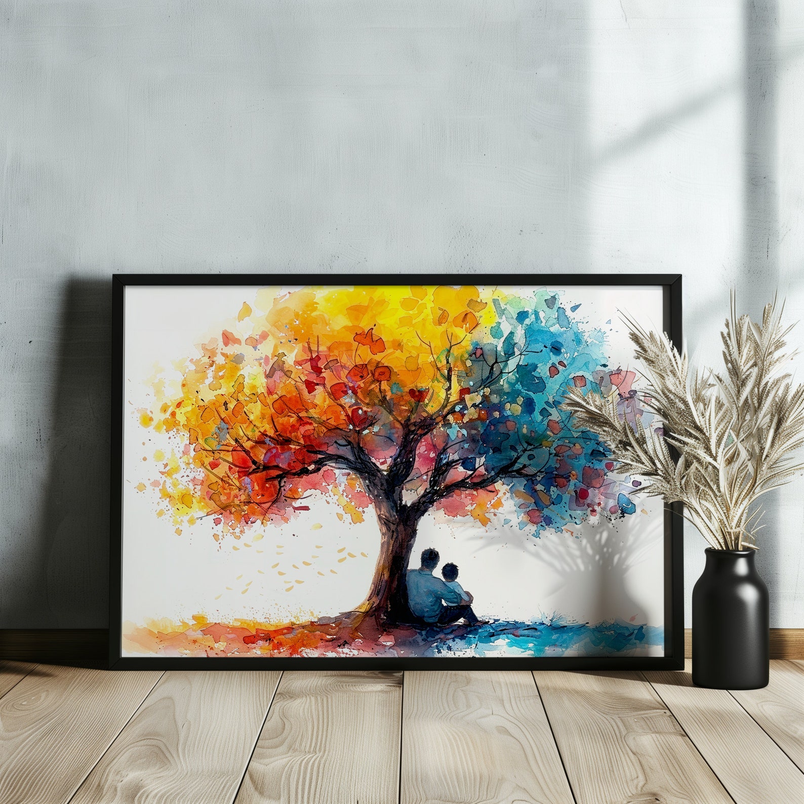 Tree of Life Father Son Poster Print. Dad & Child Memory, Wall Decor ...
