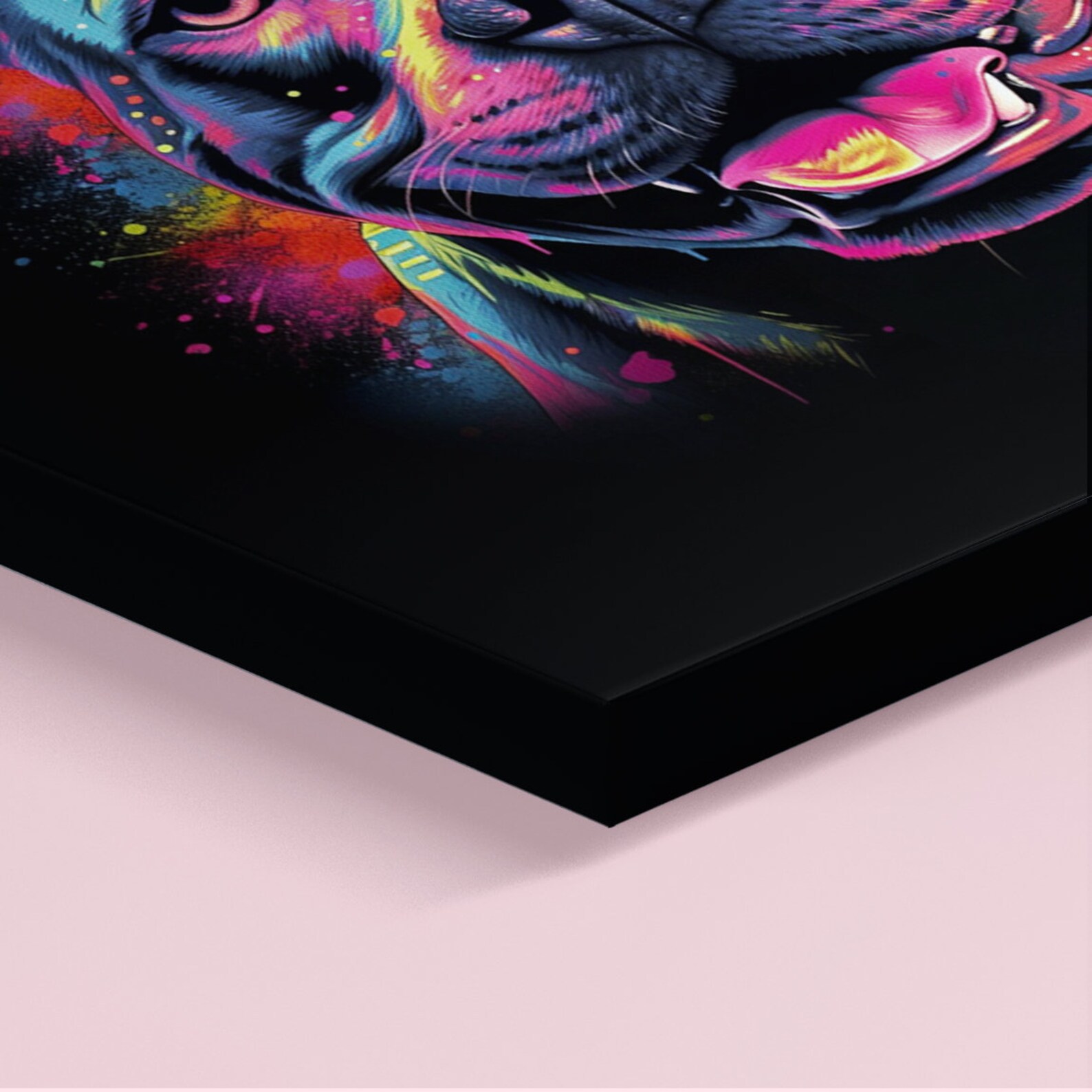Staffordshire Bull Terrier Canvas Print. Unique Abstract Colourful ...