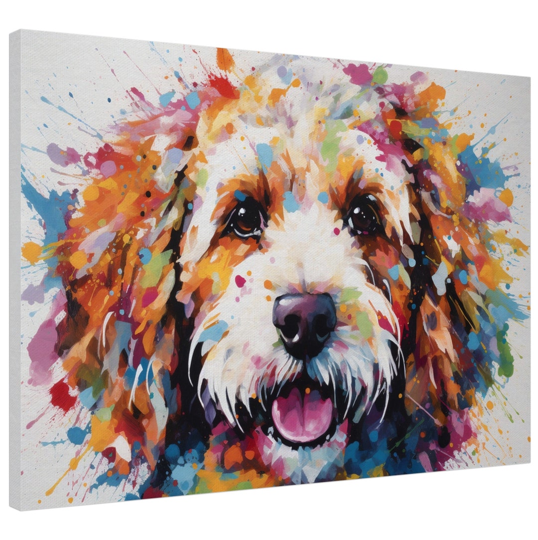 Colorful Cockapoo Canvas Wall Art Print Picture for Dog Lovers, Home ...