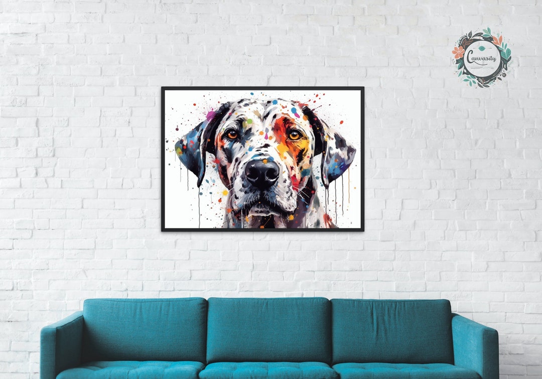 Watercolor Dalmatian Poster - Colorful Pop Art Print, Animal Wall Art ...