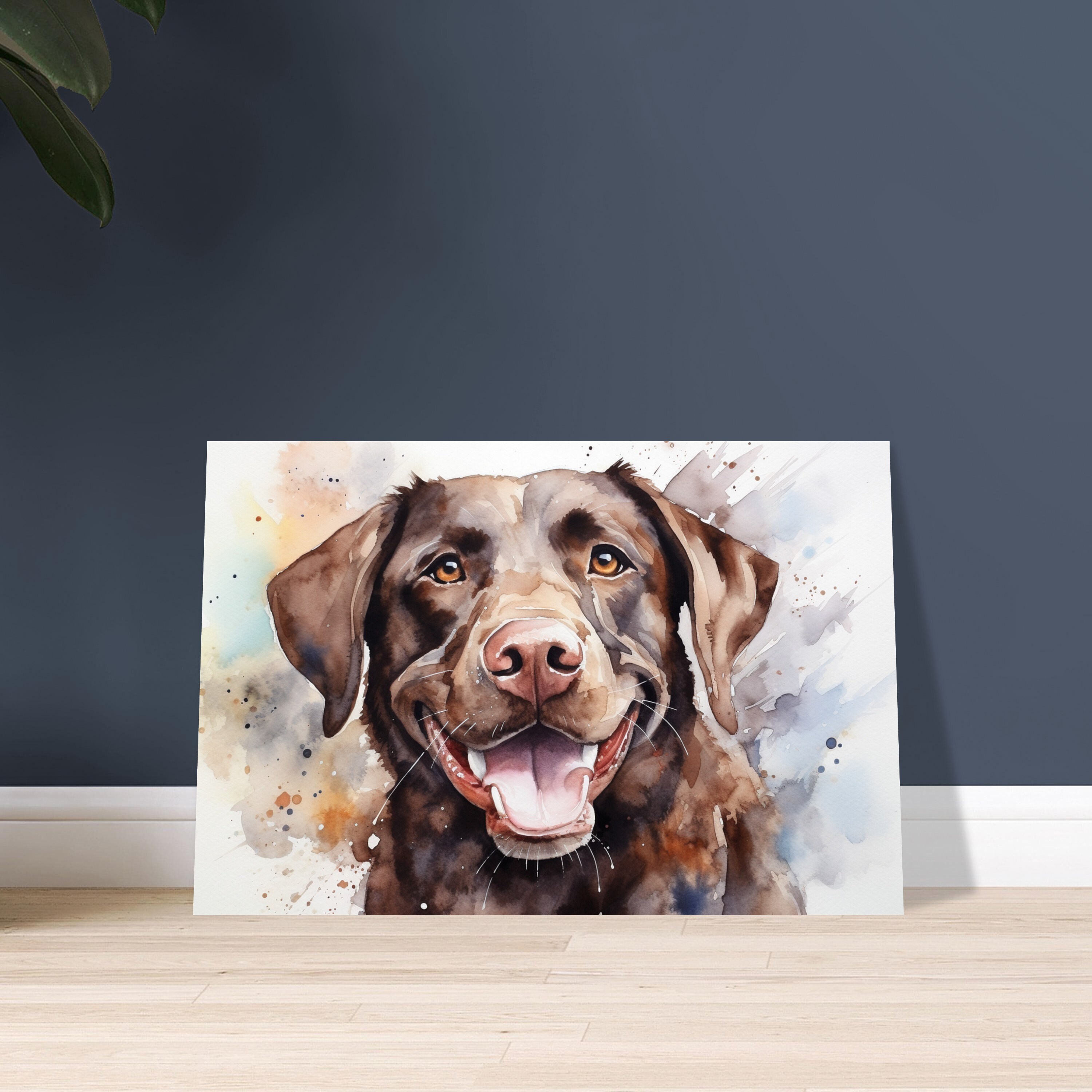 Watercolor Chocolate Labrador Poster - Free Shipping! Colorful Print ...