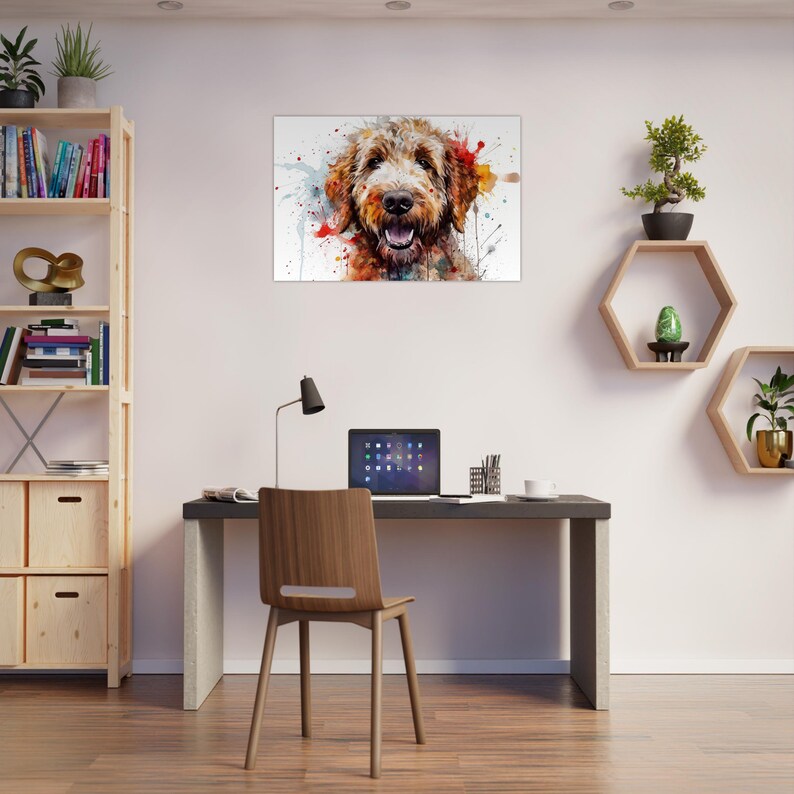 Goldendoodle / Red Labradoodle Poster Print. Watercolor Painting Gift ...