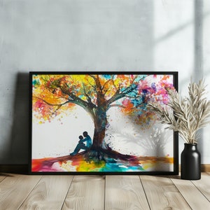 Tree of Life Father Son Poster Print. Dad & Child Memory, Wall Decor ...