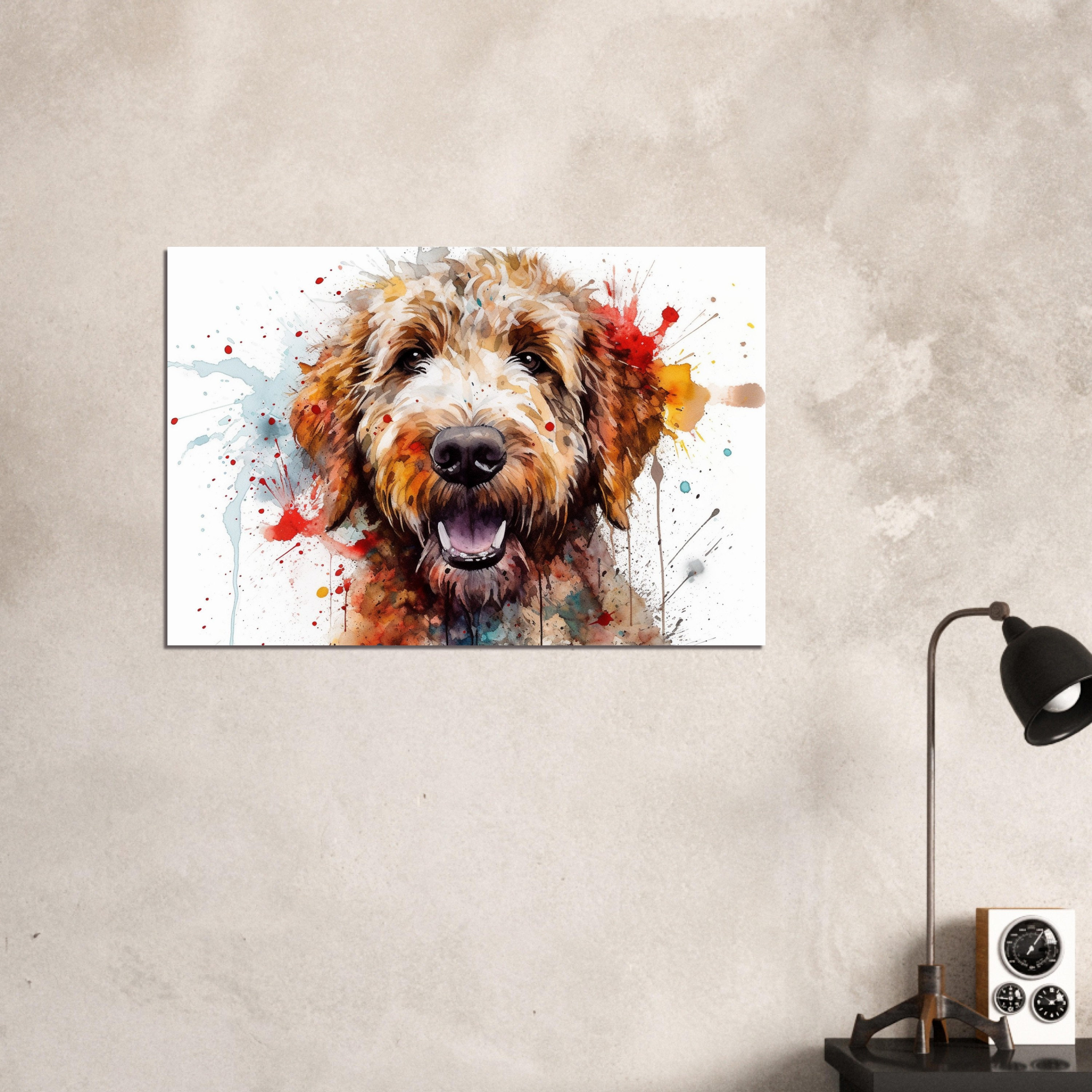 Goldendoodle / Red Labradoodle Poster Print. Watercolor Painting Gift ...