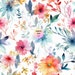 Watercolor Floral Seamless Digital Paper | Summer Flower Patterns ...