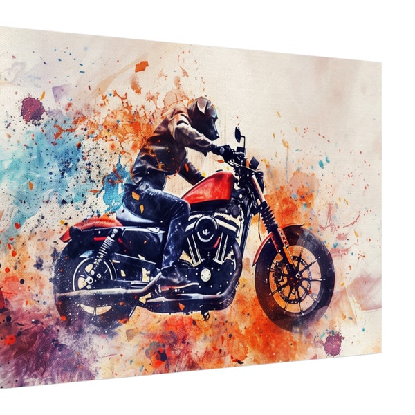 Abstract Harley Davidson Painting - Etsy