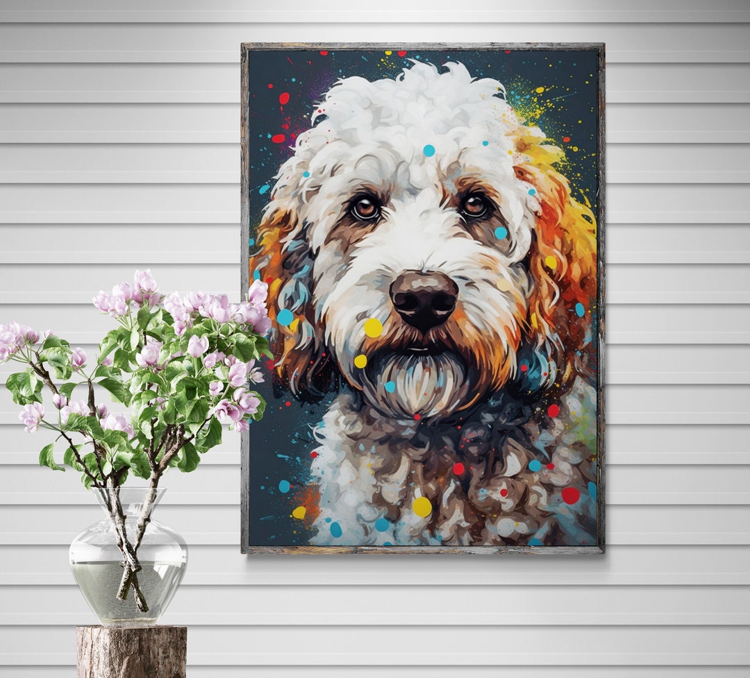 Abstract Cockapoo Print. Watercolour Dog Art Portrait Poster Painting ...