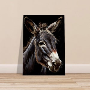 Happy Donkey Abstract Premium Print Unframed Oil Painting Style ...