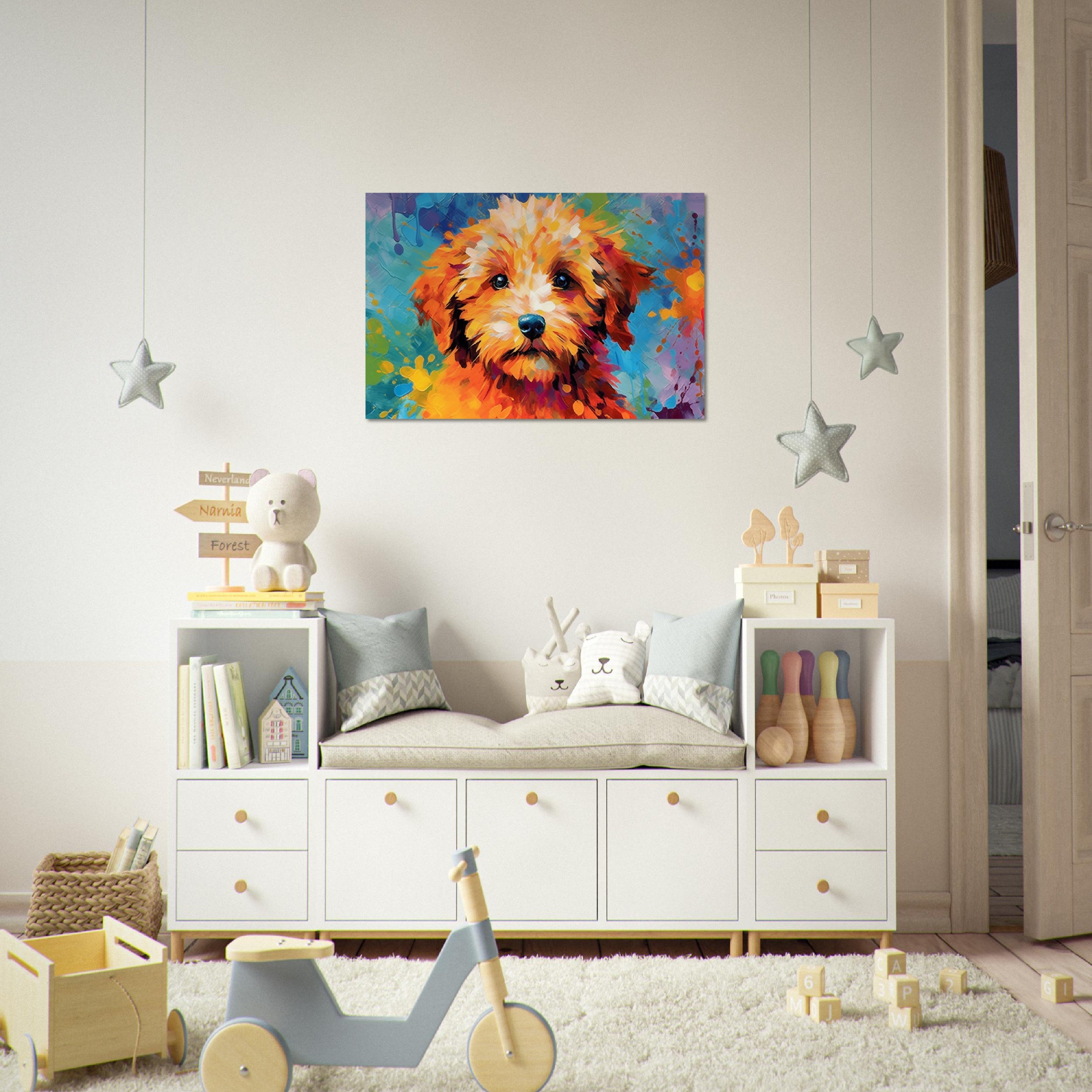 Goldendoodle Puppy Poster Print. Watercolor Labradoodle Pup, Nursery ...