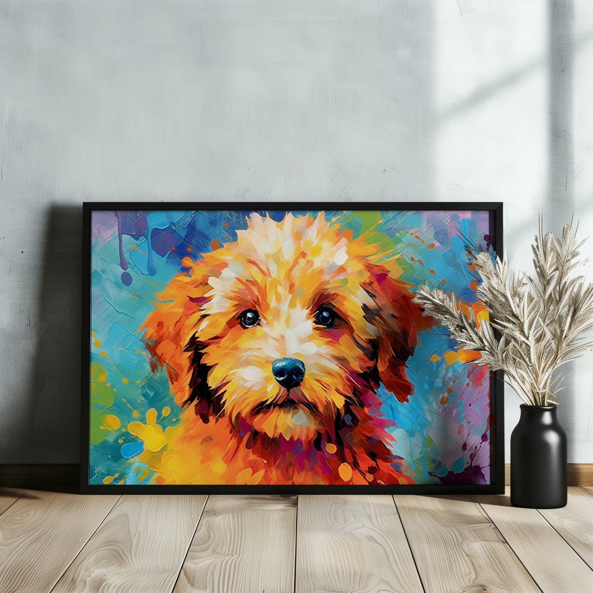 Goldendoodle Puppy Poster Print. Watercolor Labradoodle Pup, Nursery ...