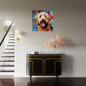 Abstract Goldendoodle Canvas or Poster Print. Apricot Labradoodle ...