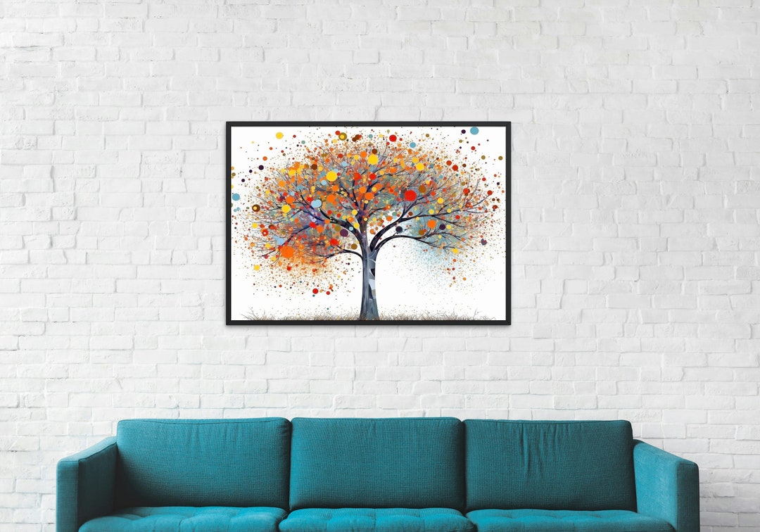 Colorful Rainbow Tree of Life Poster. Unframed Wall Art Picture Print ...