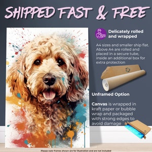 Watercolor Cockapoo Poster Print or Canvas. Watercolour Dog Art ...