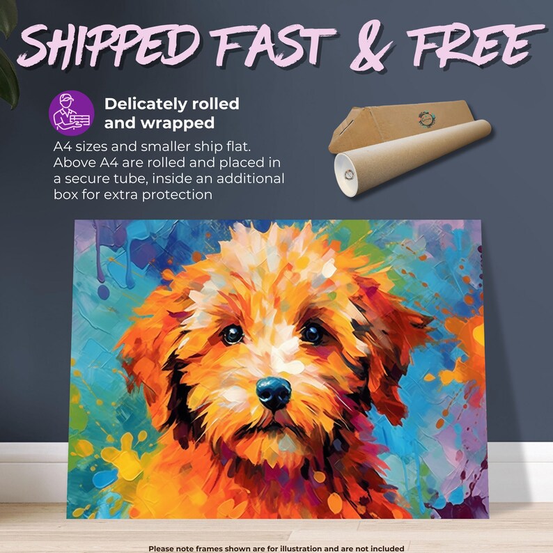 Goldendoodle Puppy Poster Print. Watercolor Labradoodle Pup, Nursery ...