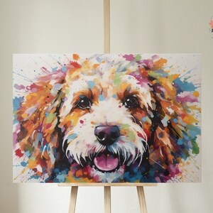 Colorful Cockapoo Canvas Wall Art Print Picture for Dog Lovers, Home ...