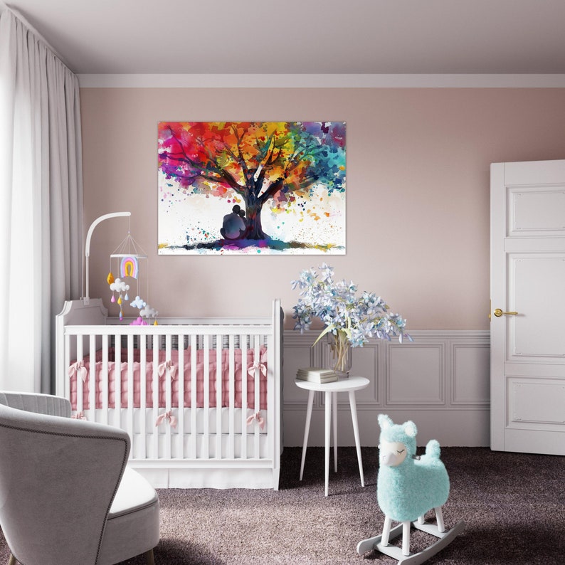 Tree of Life Father Son Poster Print. Dad & Child Memory, Wall Decor ...