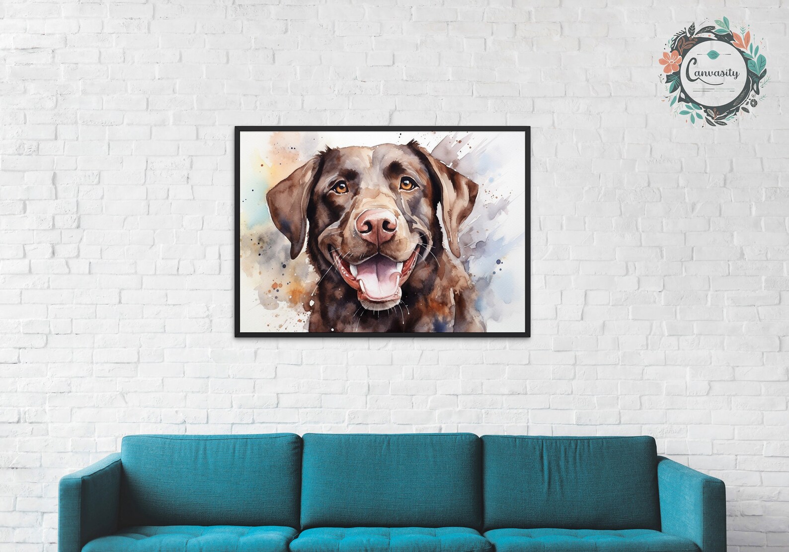 Watercolor Chocolate Labrador Poster - Free Shipping! Colorful Print ...