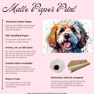 Colorful Cavapoo Poster Watercolor Wall Art Gift for Dog Lovers, Cute ...