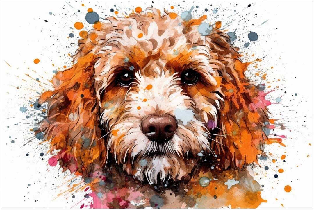 Apricot Cockapoo Poster Print. Watercolor Dog Art & Prints Gift for Dog ...