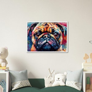 Watercolor Pug Framed Wall Art | Ready to Hang | Home Decor | Gift for ...