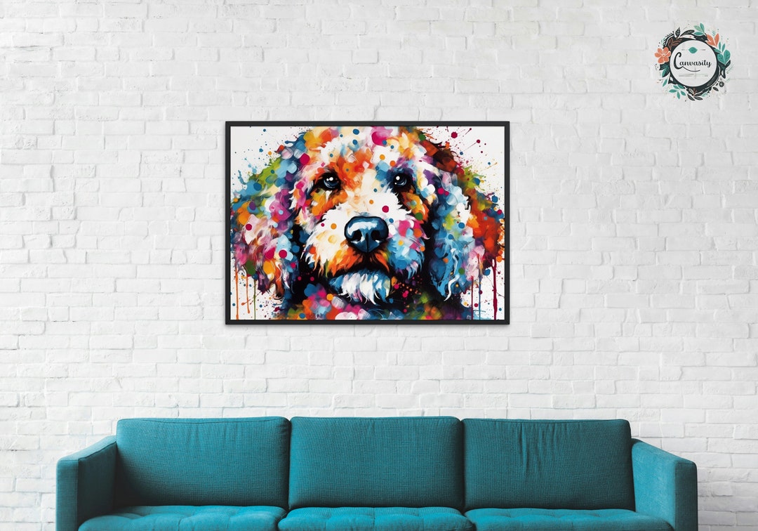 Colorful Poodle Poster Print, Watercolor Wall Art Gift for Dog Lovers ...