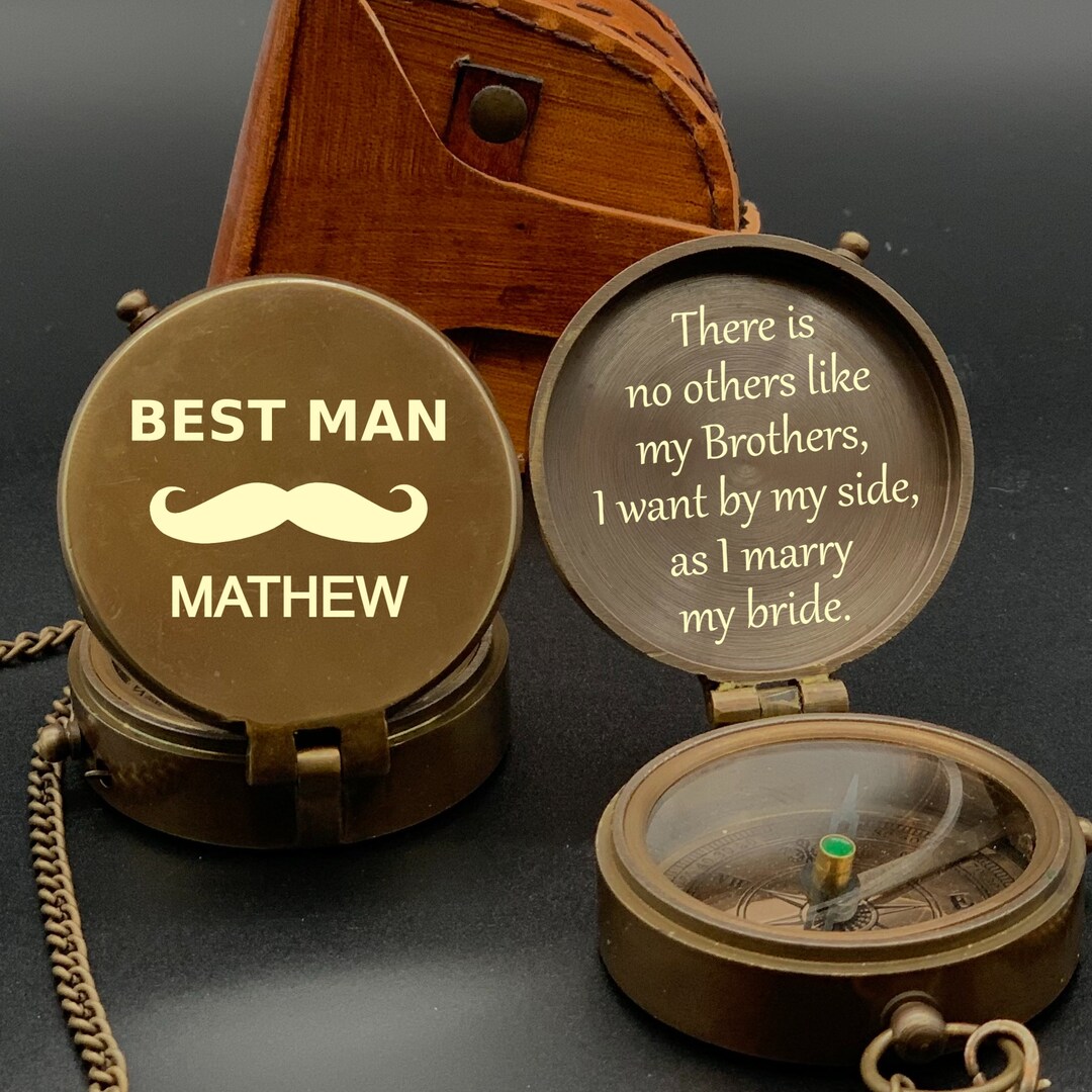Best Man Gift, Compass for Wedding, Groomsman Gifts, Gift for Father of ...