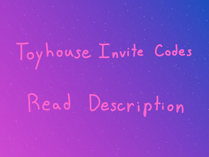 Toyhouse Invite Codes - Etsy
