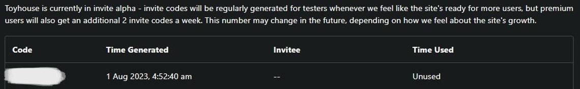 Toyhouse Invite Codes - Etsy