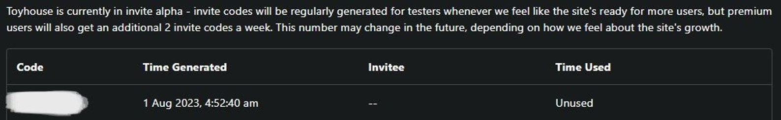 Toyhouse Invite Codes - Etsy