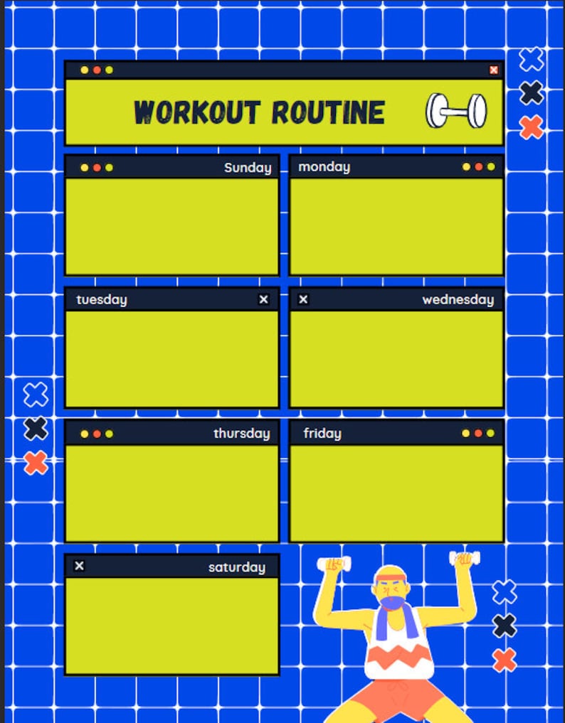 Simple Gym Planner,fitness Tracker Templates,workout Planner,daily ...