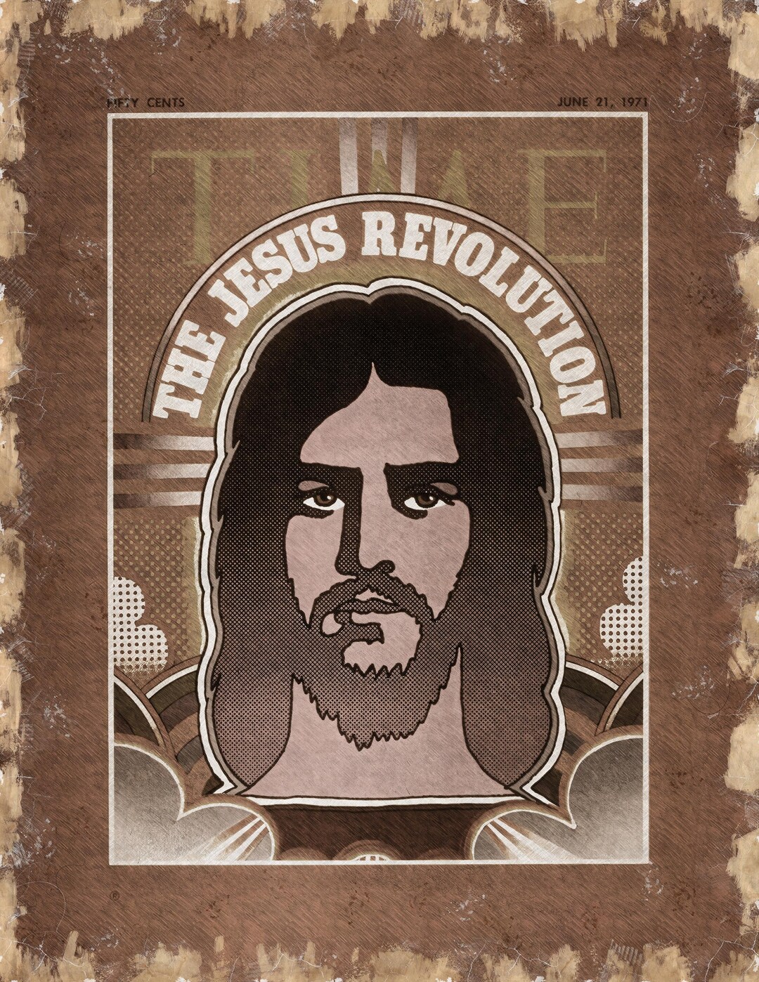 Jesus Revolution, Vintage Time Magazine Cover, 3 Size Files for Digital ...
