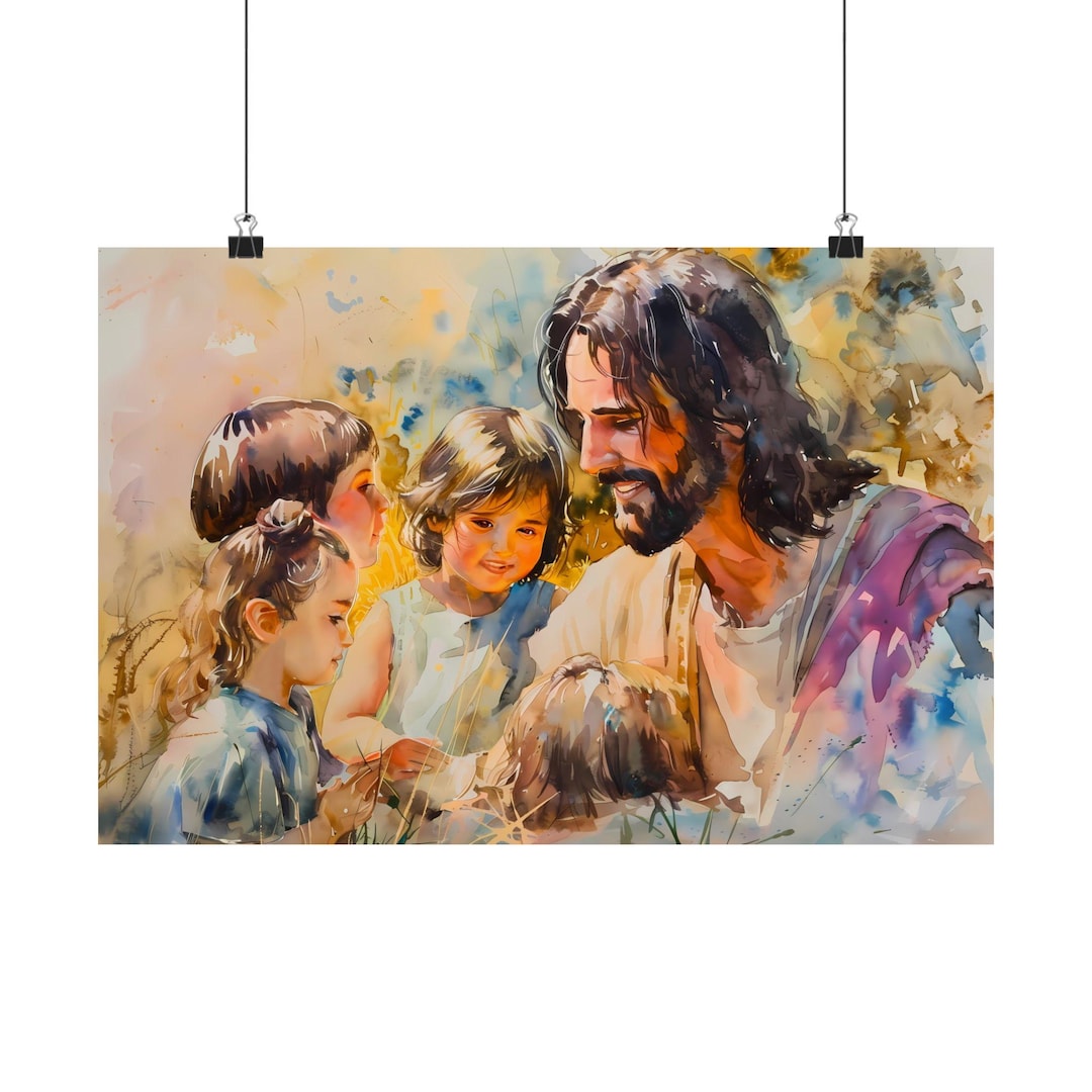 Let the Little Children Come Unto Me Art Print - Etsy