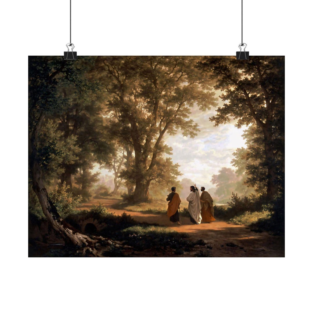 The Road to Emmaus - High Resolution Art Print on Heavy Weight Archival ...