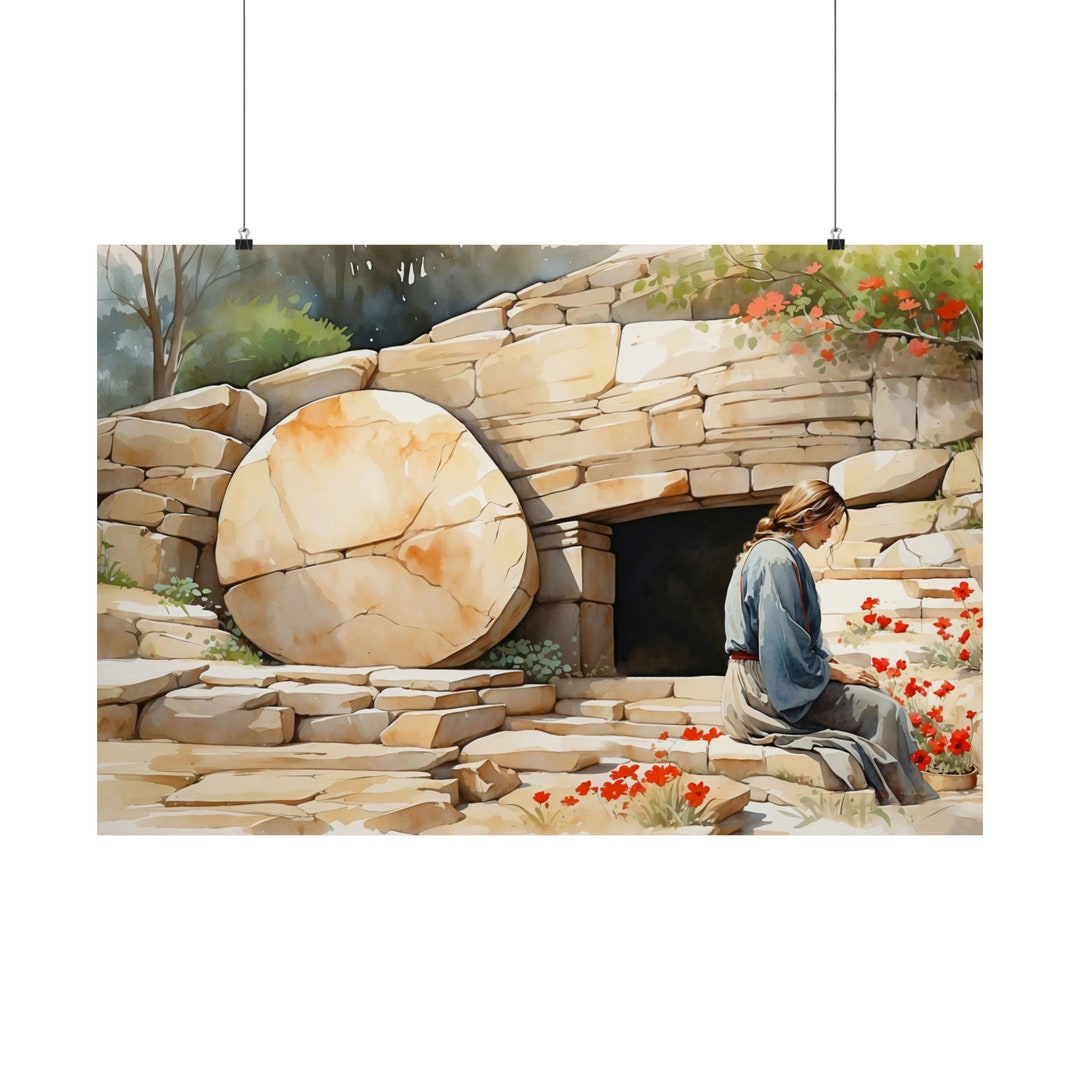 Mary Magdalene at the Empty Tomb of Jesus After the Resurrection Art ...
