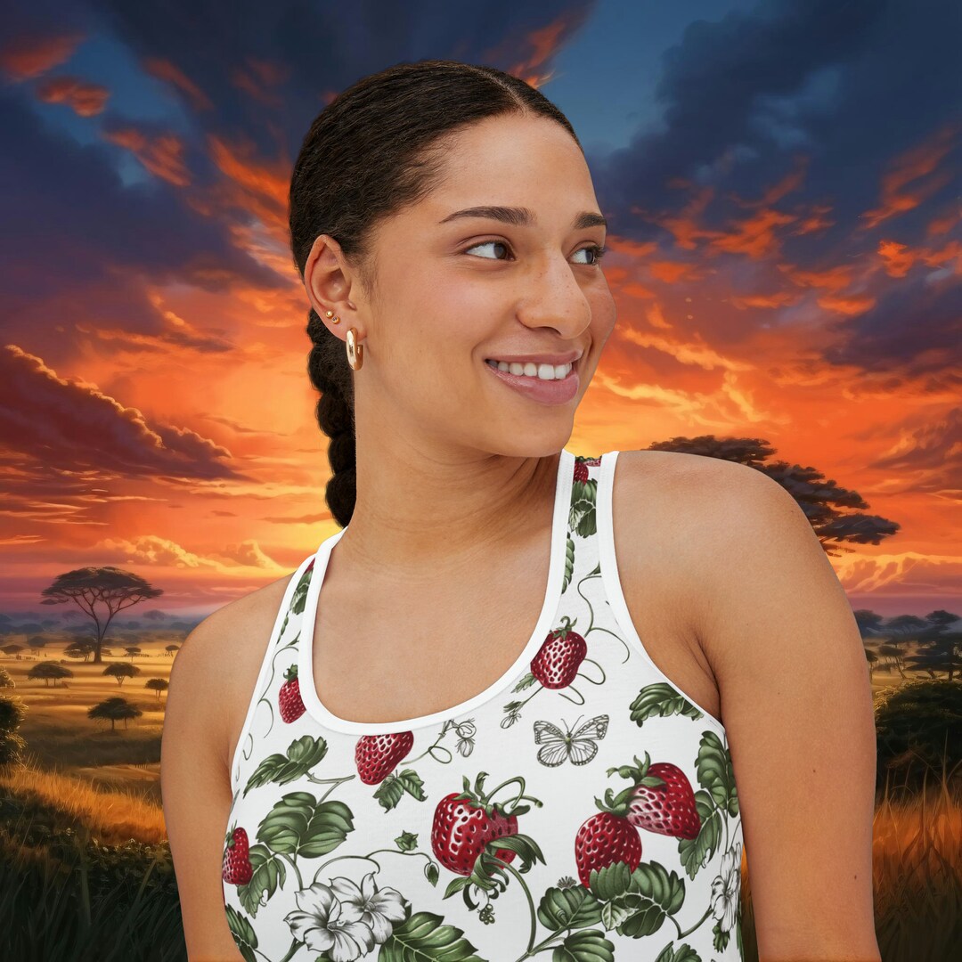 Simple Attraction for Strawberries - Women's Tank Top With Racerback - Etsy