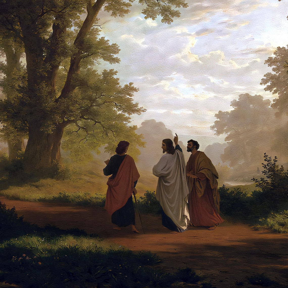 Jesus on the Road to Emmaus (digital Download for 8x11" and 24x18" Size ...