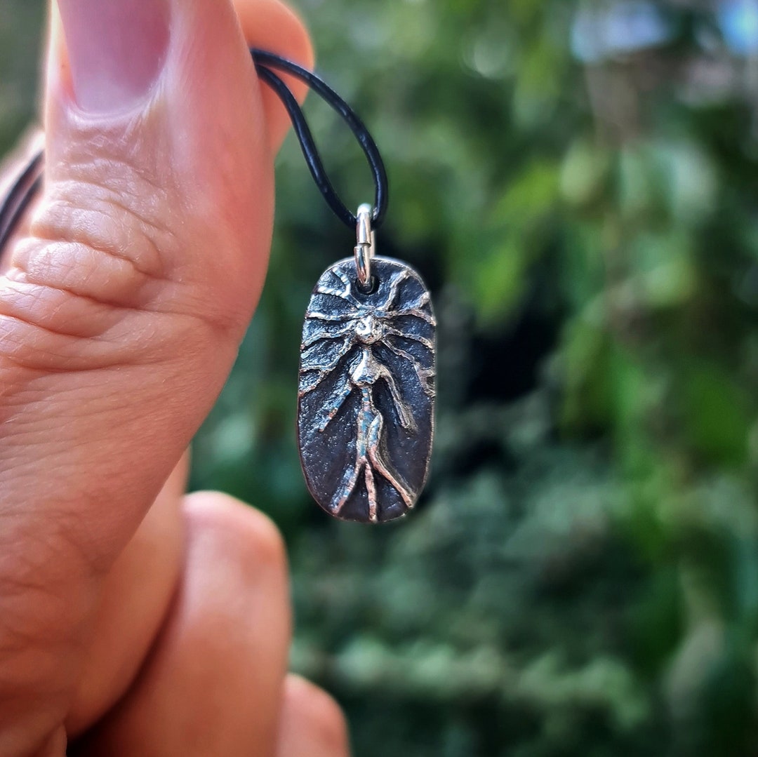 Silver Ash Tree Spirit Pendant Askefrue/askafroa Design Mystical Nature ...