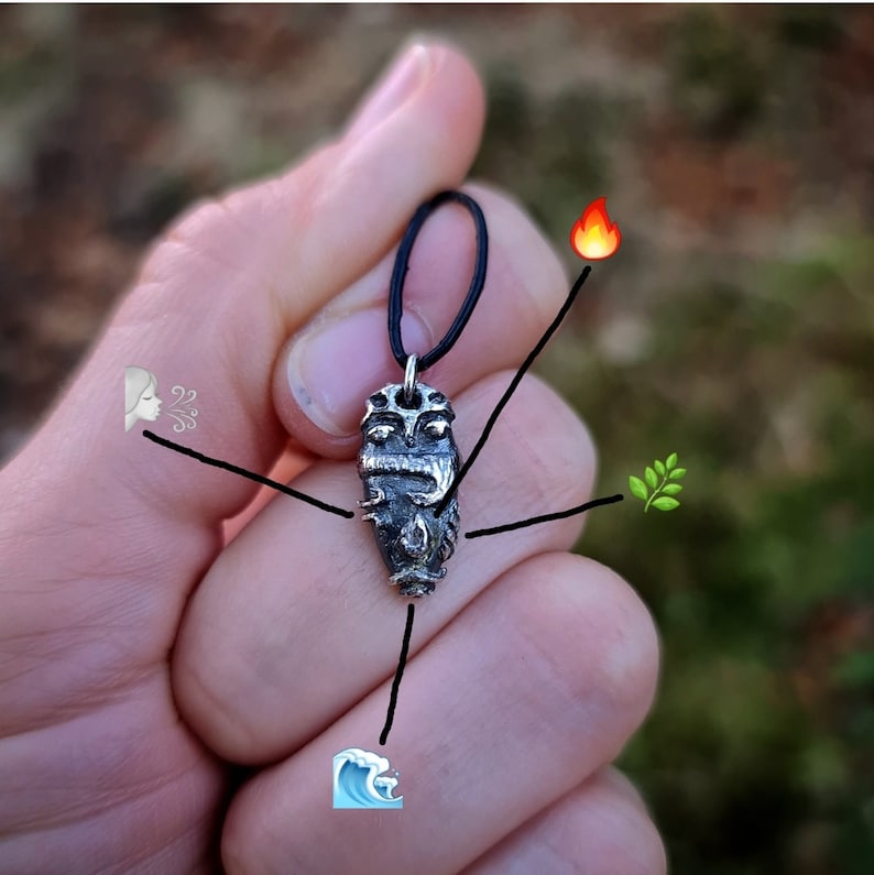 4 Elements Spirit Vættir. Symbol of Fire, Air, Earth, and Water. Norse ...