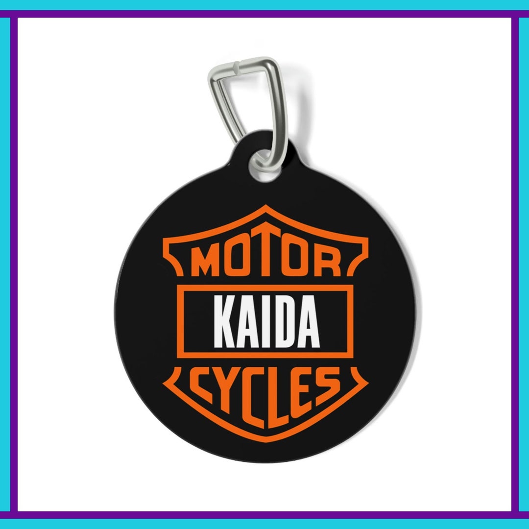 Motorcycle Biker Pet ID Tag | Personalized | Customized | Fun & Unique ...