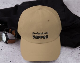 Embroidered Professional Yapper Hat, Funny Hat, Gift for Him, Vintage ...
